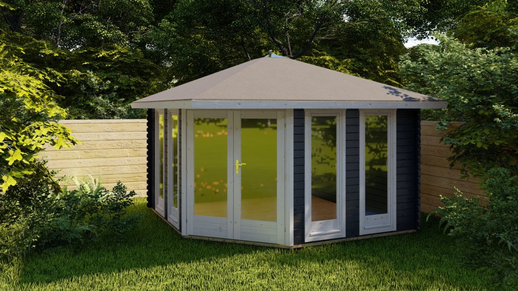 Chelsea Corner Log Cabin 3.6m x 3.6m (40mm) - AL Timber