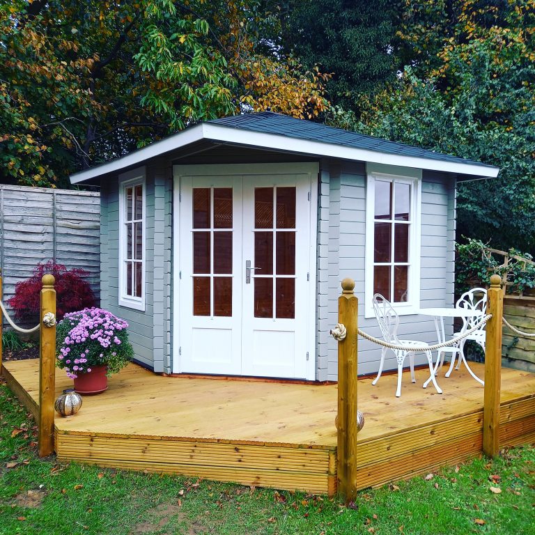 Angus Corner Log Cabin 3m x 3m (28mm) - AL Timber