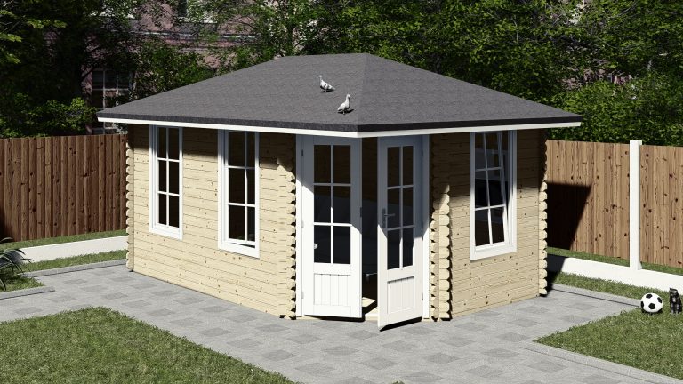 Corner Cabin 40mm REEM1 4.5mx3m - AL Timber